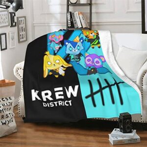 soft flannel team k r e w blanket throw blanket suitable ultra soft micro fleece blanket for bed sofa car 80"x60"