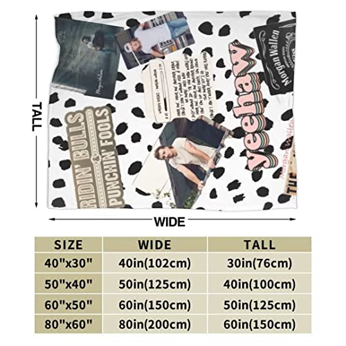 Morgan Wallen Blanket Soft Music Album Cover Print Throw Blanket Lightweight Cozy Flannel Blankets and Throws for Sofa Living Room Bed Pop Singer Fans Gifts 50x40 in