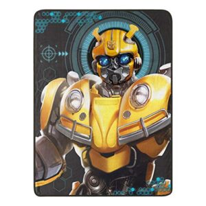 hasbro's transformers, "be alert" micro raschel throw blanket, 46" x 60", multi color