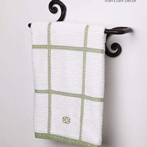 RTZEN Wrought Iron Bathroom Accessories Set, Decorative Hand Towel Bar, Body Towel Bar Hanger and Toilet Paper Holder