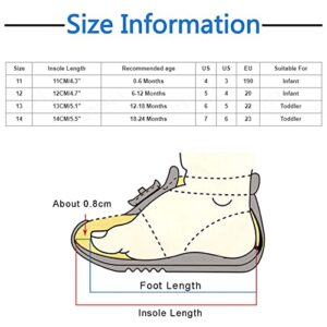 Lykmera Cute Children Toddler Socks Shoes Girls Boys Flat Bottom Non Slip Lightweight Warm Comfortable Cartoon Boots Shoes (RD2, 0-6 Months)