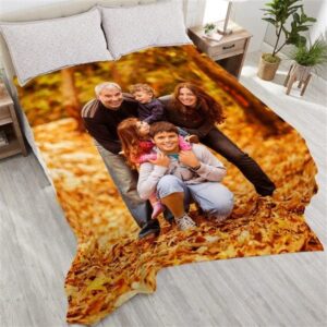 Personalization Universe Picture Perfect Personalized 90x108 Plush King Fleece Photo Blanket