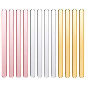 ihomeset 30 pcs 4.5 inch acrylic popsicle stick reusable cakesicle sticks mini mirror ice cream sticks for candy ice creamsicle diy, multicolor