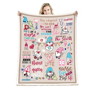 nurse gifts nurse week gifts throw blanket,nurse gifts for women,nurse appreciation gifts,nurse gifts for nursing student soft fluffy sherpa warm throw blankets (h11,50"x 60")