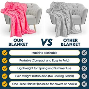 Quiilai Portable Flannel Weighted Blanket 10 lb 50"x 60" (Grey)