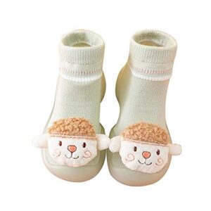 lykmera infant toddler shoes sheep socks cute cartoon sheep socks shoes toddler floor shoes infant shoes socks (green, 3-3.5years toddler)