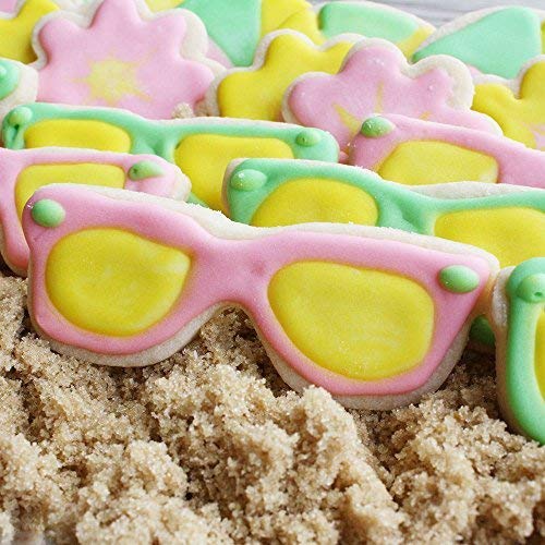 Summer Beach Cookie Cutter 3-Pc Set Made in USA by Ann Clark, Flip Flop, Sunglasses, Palm Tree