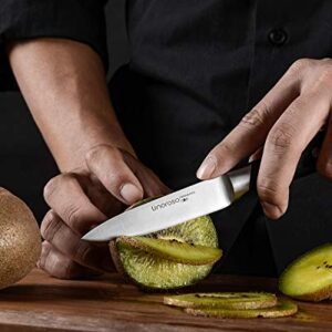 linoroso Paring Knife 3.5 inch Small Kitchen Knife with Elegant Gift Box, Sharp Forged German Carbon Stainless Steel Fruit Knife, Full Tang, Ergonomic Handle-Classic Series