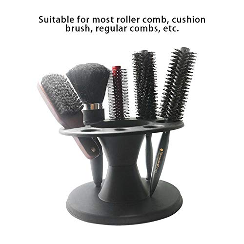 Hair Dryer Holder Hairdryer Holder Wall Mounted Hair Brush Comb Holder Display Rack Hair Styling Brush Stand Shelf Accessories[Black]