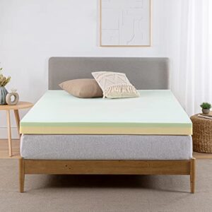 ZINUS 3 Inch Green Tea Memory Foam Mattress Topper / Pressure-Relieving Layers / CertiPUR-US Certified, Full