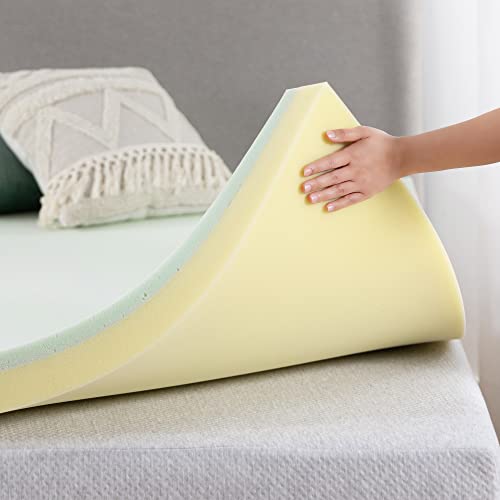 ZINUS 3 Inch Green Tea Memory Foam Mattress Topper / Pressure-Relieving Layers / CertiPUR-US Certified, Full