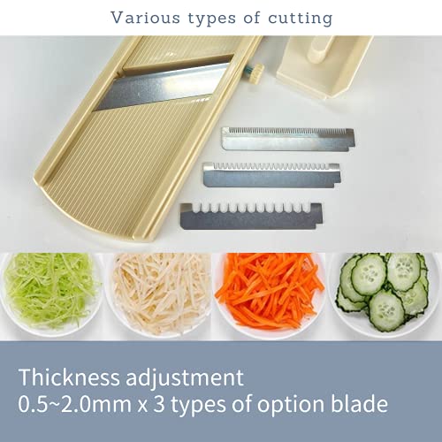 SOONEAR Mandoline Slicer for Vegetable, Fruit [Made in Japan] Kitchen Peelers Japanese Stainless Steel Blade