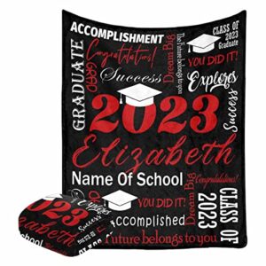 losaron personalized 2023 graduation blanket you did it explores success bed blanket custom name graduate throw blanket graduation gifts for friend family 30x40 inch