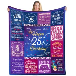 dulnyei 25th birthday gifts for women blanket happy 25th birthday gift for 25 year old female 25th birthday decorations for her gifts for 25 year old women soft throw blanket back in 1998-60x50 in