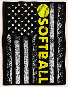 softball blankets for adults softball american flag fluffy throw blanket fall flannel blanket for kid decor plush fleece blanket softball theme for couch living room bedroom sofa