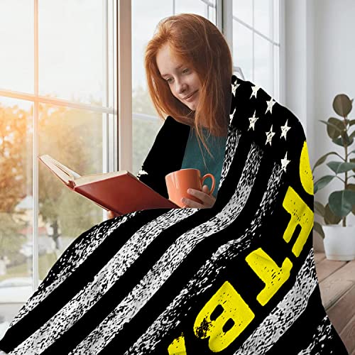 Softball Blankets for Adults Softball American Flag Fluffy Throw Blanket Fall Flannel Blanket for Kid Decor Plush Fleece Blanket Softball Theme for Couch Living Room Bedroom Sofa