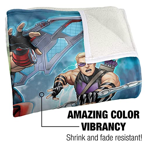 Marvel Avengers Highly Rendered Silky Touch Sherpa Back Super Soft Throw Blanket