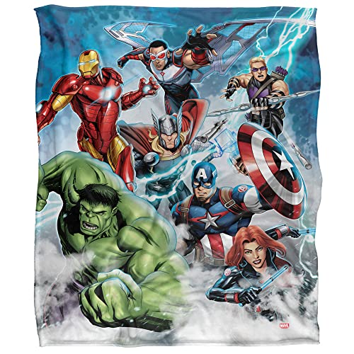 Marvel Avengers Highly Rendered Silky Touch Sherpa Back Super Soft Throw Blanket