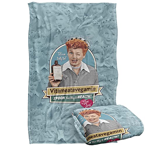 Trevco I Love Lucy Vitameatavegamin Silky Touch Super Soft Throw Blanket 36" x 58"