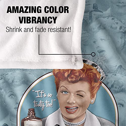 Trevco I Love Lucy Vitameatavegamin Silky Touch Super Soft Throw Blanket 36" x 58"