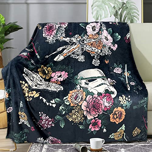 Classic Soft Warm Space Movie Blanket Lightweight Cozy Throw Blankets for Couch Flannel Blanket Throw for Kids Adult Air Conditioning Blankets 60X80Inch