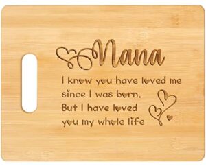 nana gifts, nana mothers day gift, nana gifts from grandkids - personalized cutting board, nana birthday gifts, nana kitchen gifts for mothers day christmas (8.5 x 11 inch)