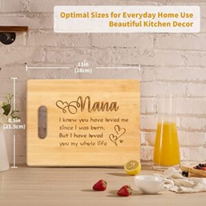 Nana Gifts, Nana Mothers Day Gift, Nana Gifts from Grandkids - Personalized Cutting Board, Nana Birthday Gifts, Nana Kitchen Gifts for Mothers Day Christmas (8.5 x 11 inch)