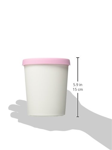 Tovolo Stackable Sweet Treat Ice Cream Tub Food Tight-Fitting Silicone Lid Freezer Storage Container for Sorbet & Gelato, BPA-Free & Dishwasher-Safe, 1-Quart, Pink