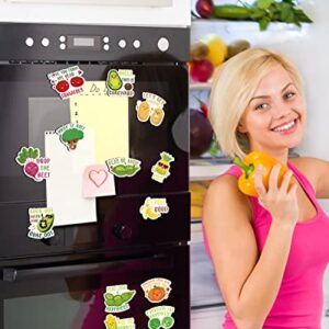 16PCS Funny Fridge Magnets Veggie and Fruit Puns Cute Magnets Vegetables Refrigerator Magnets Vegan Decorative Magnets Fun Magnets for Fridge Office School Whiteboard Magnet Stickers for Adult