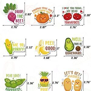 16PCS Funny Fridge Magnets Veggie and Fruit Puns Cute Magnets Vegetables Refrigerator Magnets Vegan Decorative Magnets Fun Magnets for Fridge Office School Whiteboard Magnet Stickers for Adult