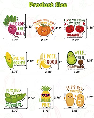 16PCS Funny Fridge Magnets Veggie and Fruit Puns Cute Magnets Vegetables Refrigerator Magnets Vegan Decorative Magnets Fun Magnets for Fridge Office School Whiteboard Magnet Stickers for Adult