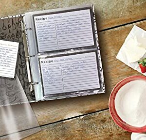 Recipe Binder, 8.5" x 9.5" 3 Ring Binder Organizer Set (with 50 Page Protectors, 100 4" x 6" Recipe Cards & 12 Category Divider Tabs) by Better Kitchen Products, Sleek Kitchen Design