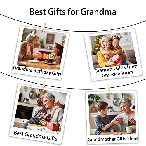 Custom Grandma Blanket with Photos, Gifts for Grandma from Grandson Granddaughter, Grandma Birthday Gifts for Nana from Grandchildren, for Grandma