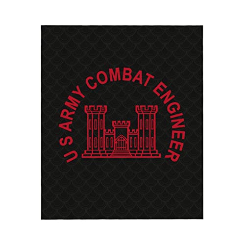 Us Army Combat Engineer Blanket Throw Bedding Room Decor Flannel Blankets for Bed Sofa 50x80 Inches