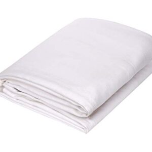 Urban Villa Cotton Thermal Blanket Made from 100% Soft Premium Cotton, Plain Weave, White, Twin 66"x 90", Perfect for Layering in Bed, LINT Free