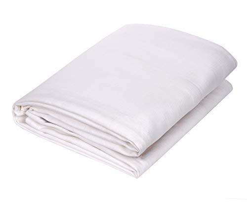 Urban Villa Cotton Thermal Blanket Made from 100% Soft Premium Cotton, Plain Weave, White, Twin 66"x 90", Perfect for Layering in Bed, LINT Free