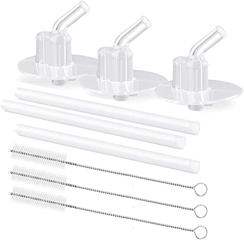 3-pack Replacement Straws for Thermos Funtainer 12 Ounce Bottle and 3 Pieces Straw Cleaning Brushes Safe to Use for Adult and Children…