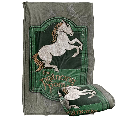 The Lord of The Rings Blanket, 36"x58" Prancing Pony Sign Silky Touch Super Soft Throw Blanket