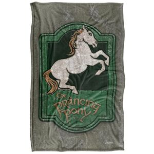 The Lord of The Rings Blanket, 36"x58" Prancing Pony Sign Silky Touch Super Soft Throw Blanket