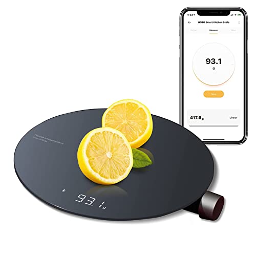 HOTO Smart Food Scale, Kitchen Scale, Food Scales Digital Weight Grams and Oz, Coffee Scale, Kitchen Scale with 0.1g High Precise Sensor, Measures in 4 Units (g/ml/oz/lb: oz)