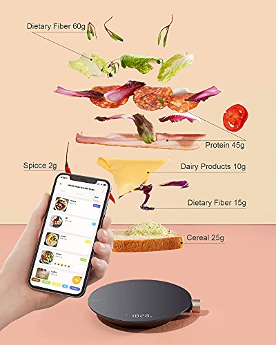 HOTO Smart Food Scale, Kitchen Scale, Food Scales Digital Weight Grams and Oz, Coffee Scale, Kitchen Scale with 0.1g High Precise Sensor, Measures in 4 Units (g/ml/oz/lb: oz)