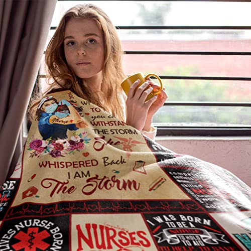 Nurse Gifts for Women, NICU Nurse Gifts, RN Gifts for Nurses Women New Nurses Nursing Students, Labor and Delivery Nurse Gifts, Nurse Appreciation Graduation Retirement Gift Throw Blanket 60" x 50"