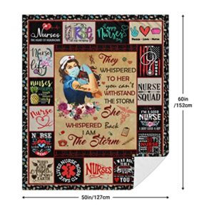 Nurse Gifts for Women, NICU Nurse Gifts, RN Gifts for Nurses Women New Nurses Nursing Students, Labor and Delivery Nurse Gifts, Nurse Appreciation Graduation Retirement Gift Throw Blanket 60" x 50"