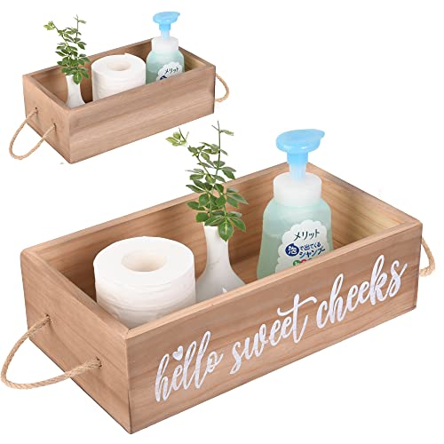 Bathroom Decor Box-2 Sides Printed Toilet Paper Holder,2 Pack， Exquisite Craft Bathroom Storage Organizer,Interesting Bathroom Decoration Cute Bathroom Decoration