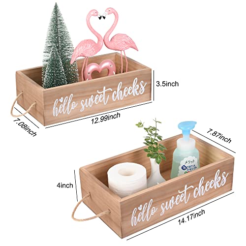 Bathroom Decor Box-2 Sides Printed Toilet Paper Holder,2 Pack， Exquisite Craft Bathroom Storage Organizer,Interesting Bathroom Decoration Cute Bathroom Decoration