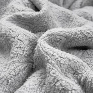 Cozy Bliss Leaf Textured Thin Sherpa Throw Blanket, Super Soft and Lightweight Fleece Blanket for Couch, Sofa and Bed, Thin, Cozy, Fuzzy and Decorative Blanket (Grey, 60"x80")