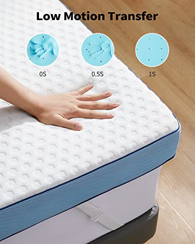 Perlecare 3 Inch Memory Foam Mattress Topper Twin, Bamboo Carbon Foam & Gel-Infused Memory Foam, Medium Firm Mattress Topper with Removable Soft Cover, Twin Bed Topper for Back Pain