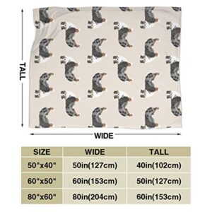 KZEMATLI Australian Shepherd Sherpa Fleece Blanket Throw for Home Office Travel Couch Sofa Warm Cozy Lightweight Fleece Bed Blanket Gift 50x40 inch