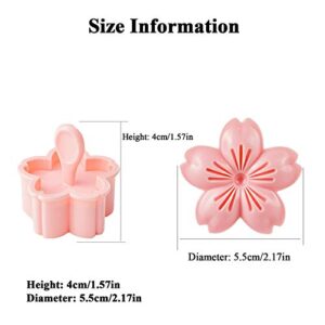 Cookie Press, 4 Styles Cookie Stamps Cherry Blossom Cookie Cutters Mold for Flower Cookies Pastry Accessories (Pink)