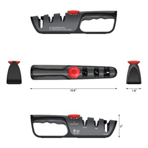 Cangshan 1026108 3-Stage Adjustable 14-24 Degree Professional Knife + Scissor Sharpener